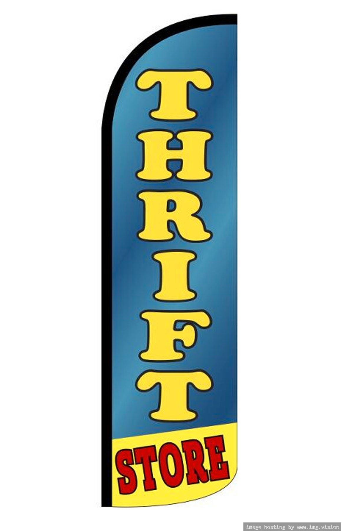 Thrift Store Windless flag Without Pole Advertisement /Business Flags ...