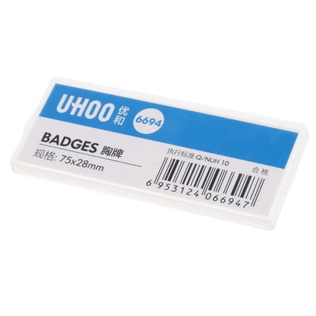 Simple Name Badges Name Tags ID Badge Holder with Pins, Waterproof, L L ...