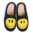 BERANMEY Cute Smile Face Women's Slippers, Soft Plush Comfortable Slip ...