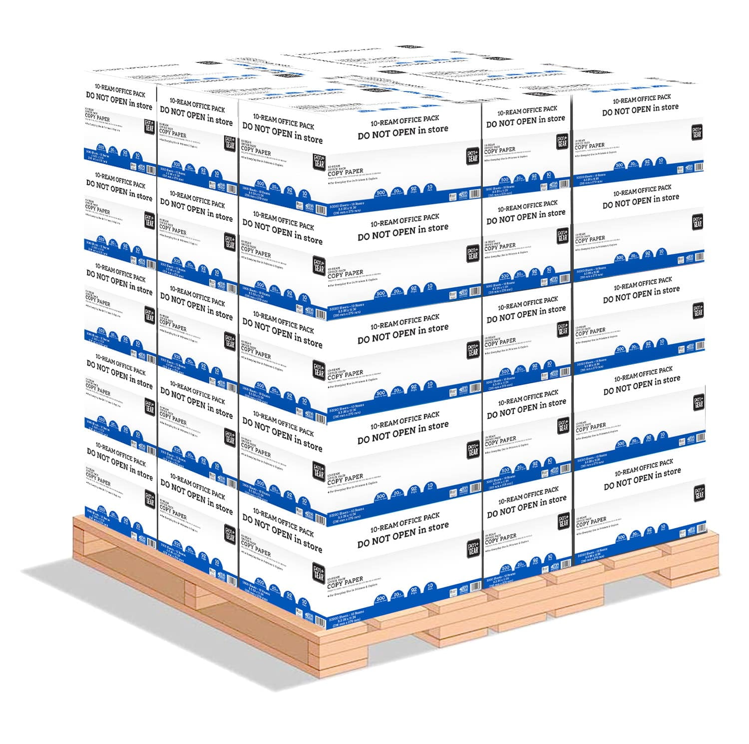 Pen+Gear Copy Paper, 20 lb, White, 8.5" x 11", 1 Pallet, 40 Cases ...