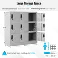 SOLAURA 9-Door Steel Locker Storage Cabinet with Locking Combination ...