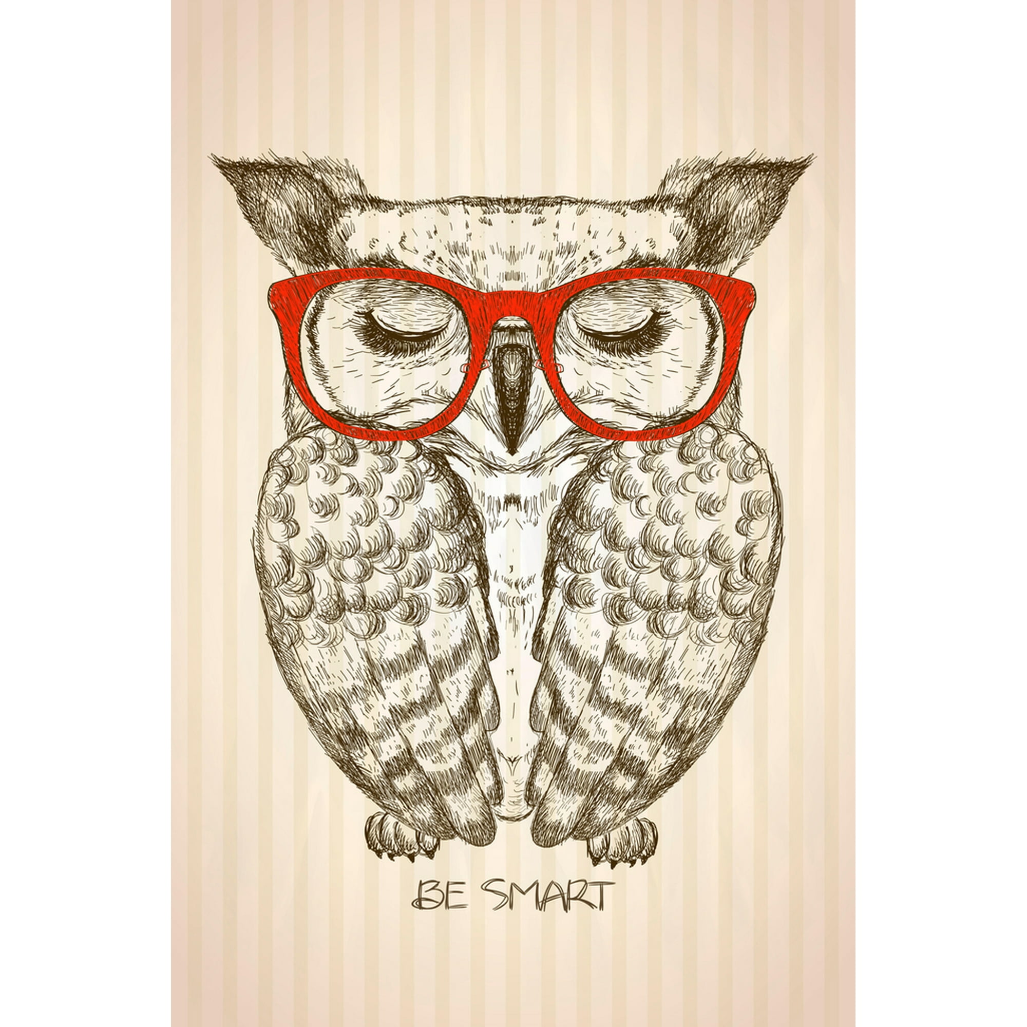Hipster Owl Drawings
