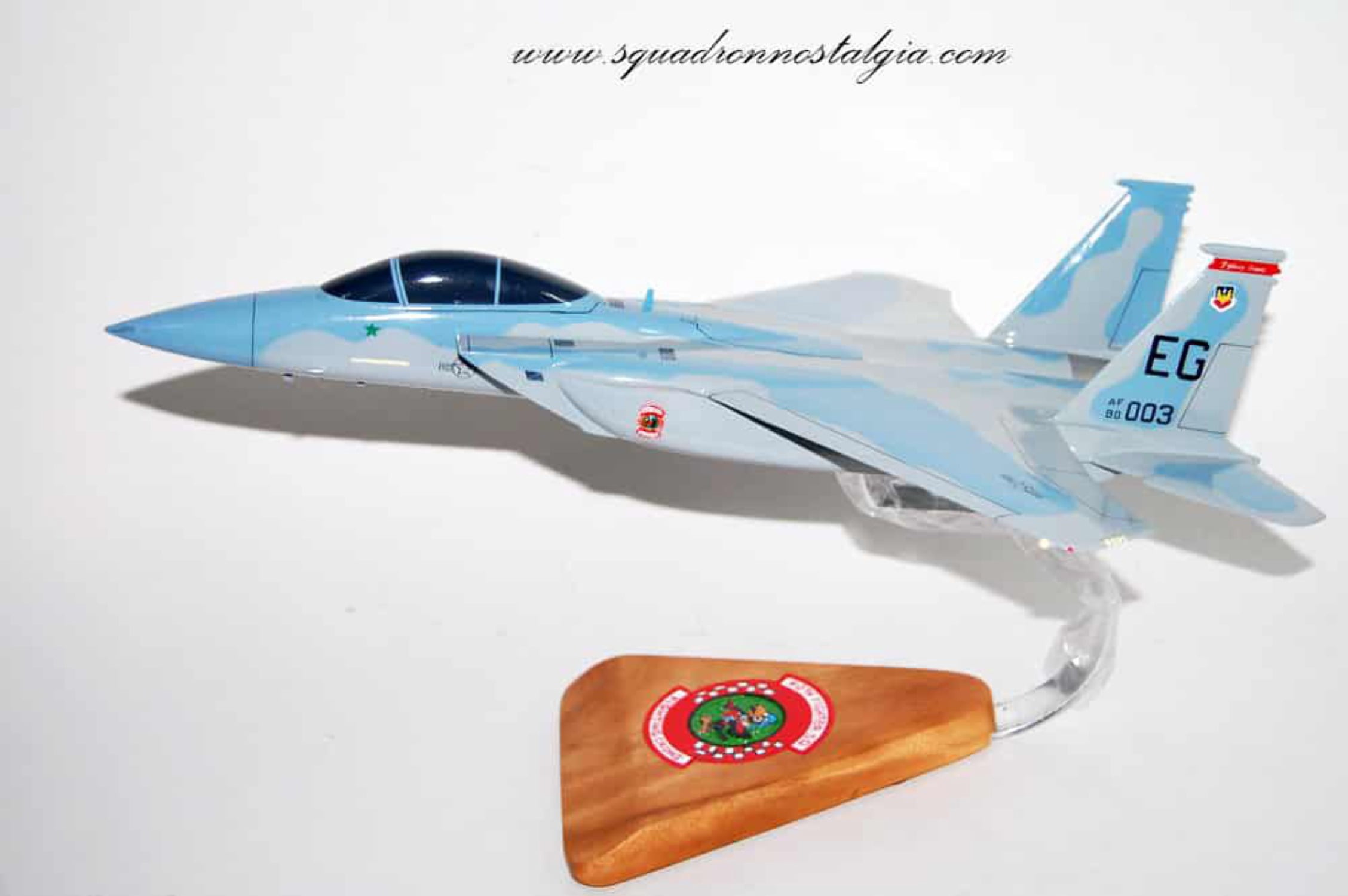 60th Fighter Squadron F-15 Model, 1/42nd (18) Scale, Mahogany, Fighter ...