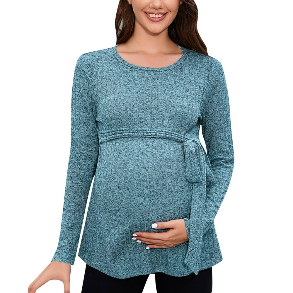 Click here for Cnkoo Womens Maternity Irregular Soild Hem Tee Shi... prices