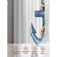 Coastal Anchor Sheer Curtains for Living Room Bedroom Blue Marine Coral ...