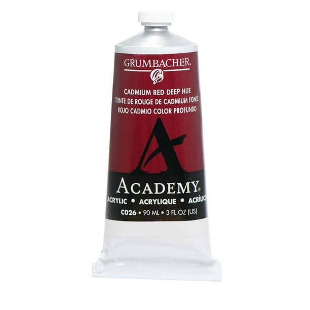 Grumbacher Academy Acrylic, 90ml Tube, Cadmium Red Deep - Walmart.com