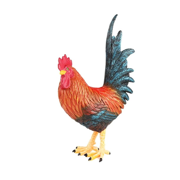 Realistic Rooster Figurine Rooster Statues Eduactional Rooster Ornament ...