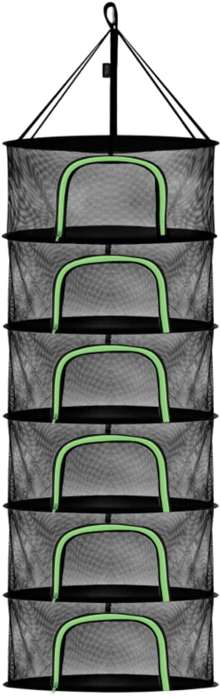 iPower 6-Layer 2ft Alloy Steel Herb Drying Rack Hanging Mesh Net Dryer ...