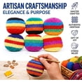 DAMAI 6/12/24 PCS Hand-Made Knitted Hacky Footbags Set, Colorful ...