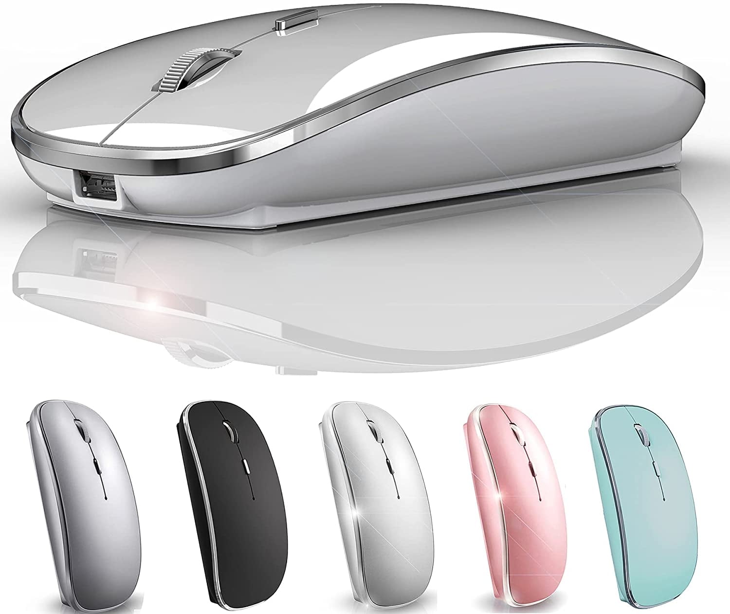 Ratón Inalámbrico JETTA Recargable Para Mac Plata | Walmart en línea