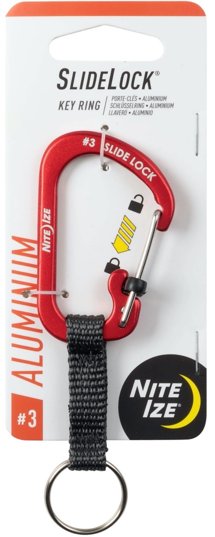 Nite Ize SlideLock Key Ring Aluminum Carabiner - Red - Walmart.com