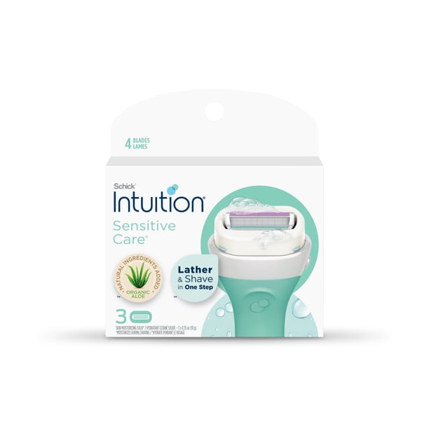 Schick Intuition 4-Blade Sensitive Care Women's Razor Cartridge Refills ...