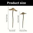 2PCS Iron Mushroom Garden Stake Rural Brown Weatherprevent Outdoor ...