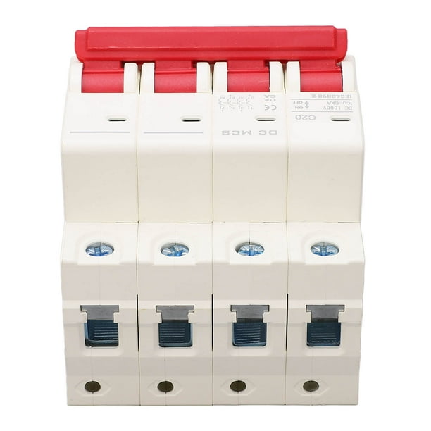 4P Circuit Breaker, DC 1000V 20A Short Circuit Protection Switch ...