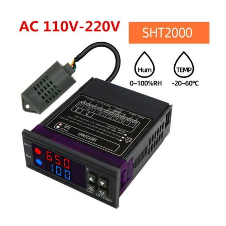 SHTKUYING Digital Temperature Humidity Regulator Controller Home Refrigerator Thermostat ...