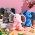 Adorable Elephant Plush Toys, Baby Shower Day Gift For Birth Stats ...