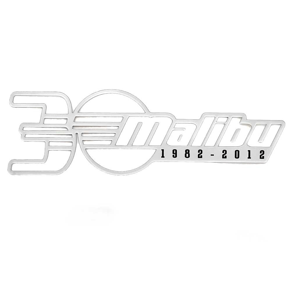 Malibu Boat Raised Decal 5974363 | 30th Anniversary LSV Silver Black ...