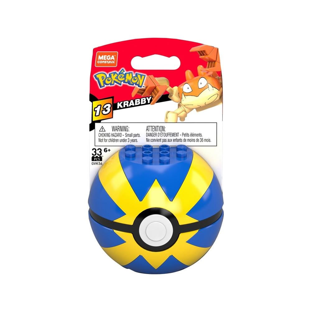 Set de Construcción Mega Construx Pokémon Pokébola Krabby | Walmart en ...