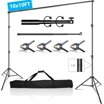 Efavormart 8FT x 10FT Heavy Duty Triple Crossbar Stand Kit, Metal ...