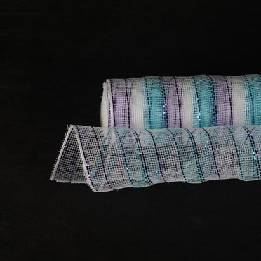 BBCrafts Citrus - Poly Deco Mesh Wrap with Laser Mono Stripe - ( 21 ...