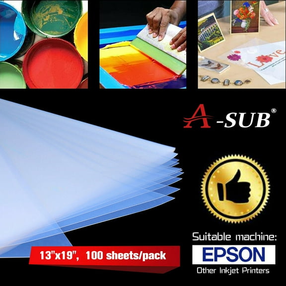 Waterproof Inkjet Screen Printing Positive Milky Transparency Film 8.5 ...