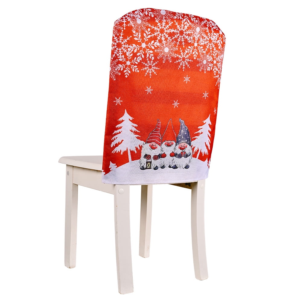 BESTSPR Christmas Forest Snowflake Chair Cover Creative Chair ...