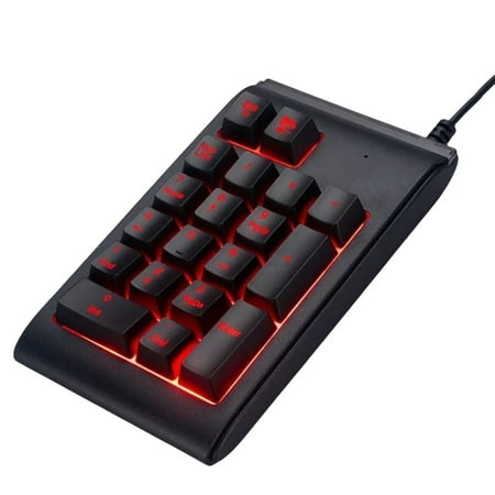 Goriertaly Wired Keyboard with 19 Button Keys Rechargeable Universal ...