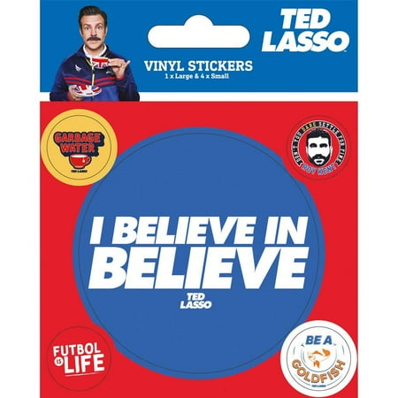 Ted Lasso I Believe In Believe Vinyl Stickers Set (Pack of 5) | Walmart ...