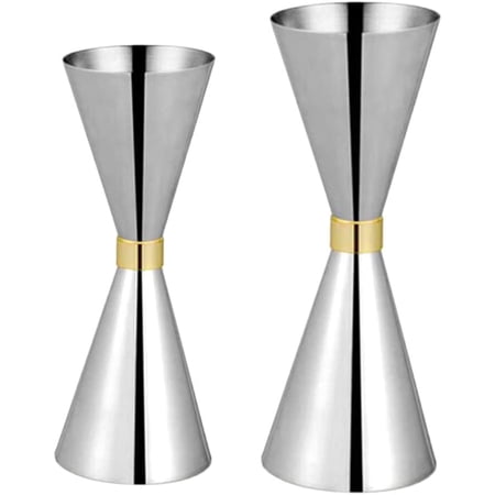 2PCS Stainless Steel 30ML / 45ML, 45ML/ 60ML Japanese Style Measuring ...