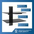 QualGear Universal Dual-Shelf Wall Mount for Most A/V Components, Black ...