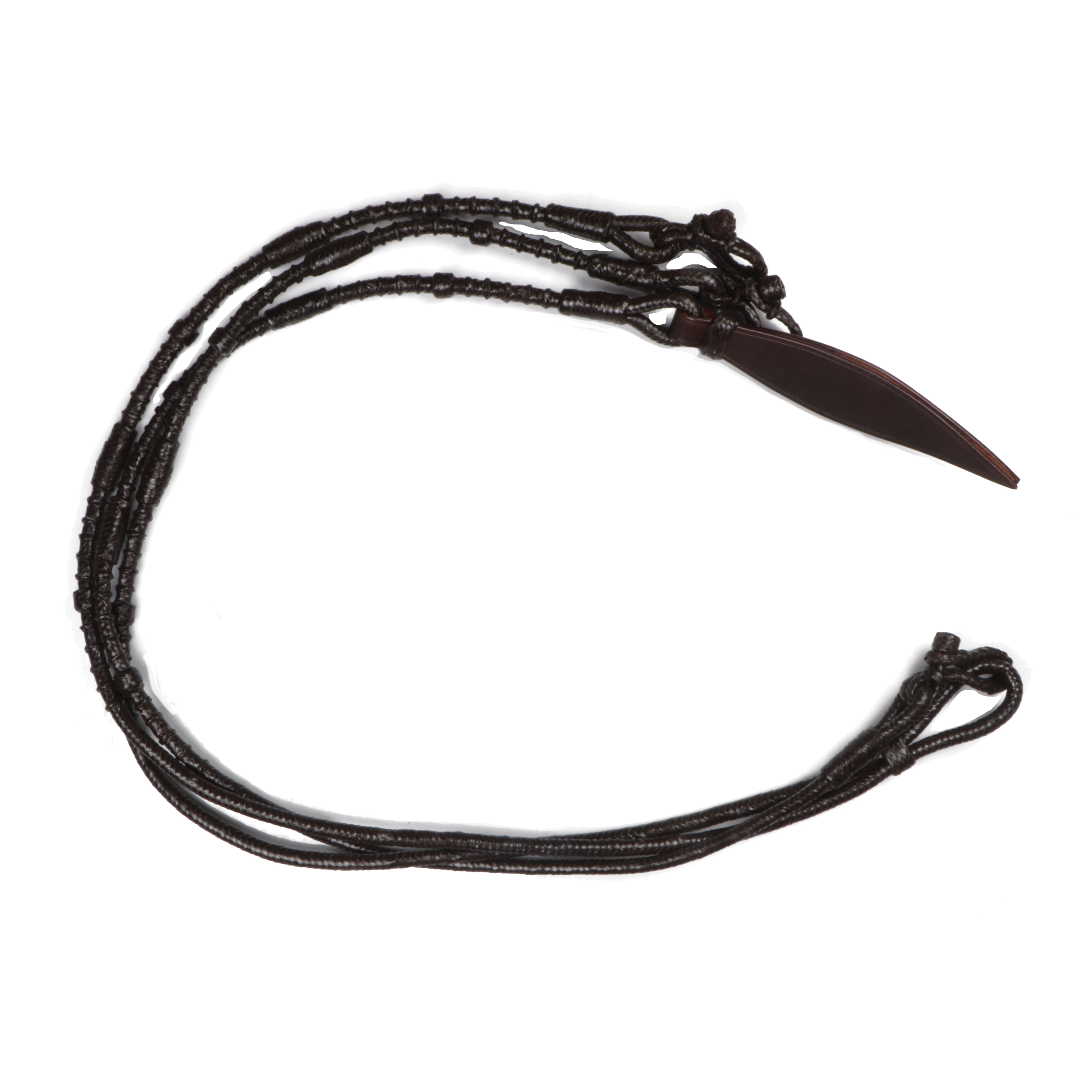 Horse Western Chocolate Brown Leather Rawhide Romel Romal Reins Popper ...