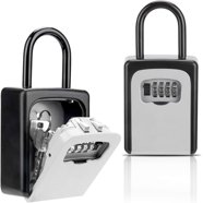 Key Storage Lock Box, Combination Lock Box, Wall Mounted Lock Box Black ...