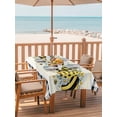 Bee Love Rectangle Outdoor Tablecloth with Umbrella Hole Vintage ...