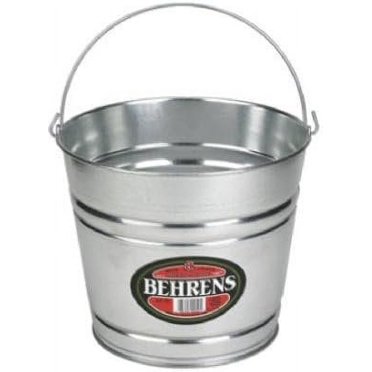 Behrens High Grade Steel 1210GS 10 Qt Silver Galvanized Steel Pail ...