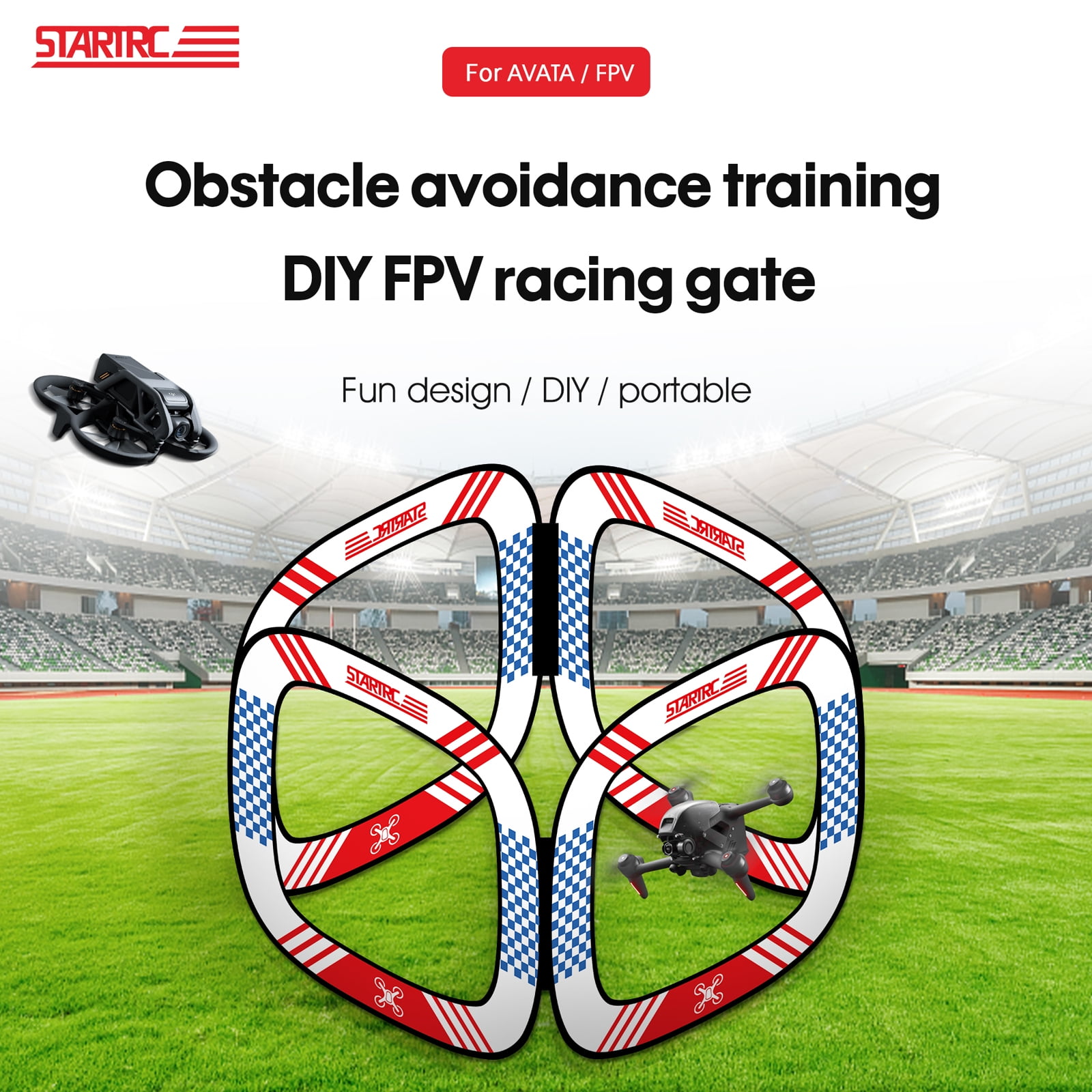 5 Pcs FPV Racing Gates Obstacle Avoidance Training DIY Gantry for Dji ...