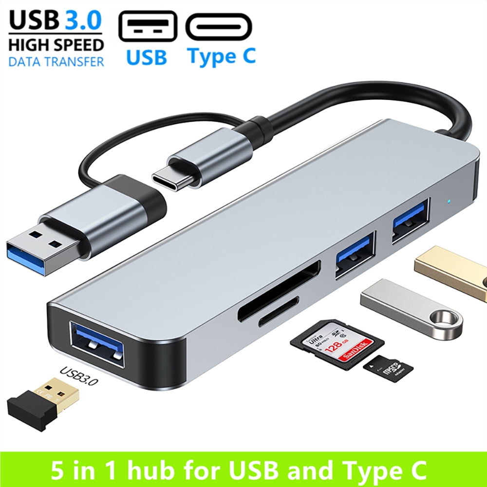KIZOCAY 5 in 1 USB Hub Dock Station Data Transferring Tool Connecting ...