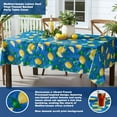 Newbridge Rectangle Vinyl Tablecloth, 52 x 70 Inch, Mediterranean Zest ...