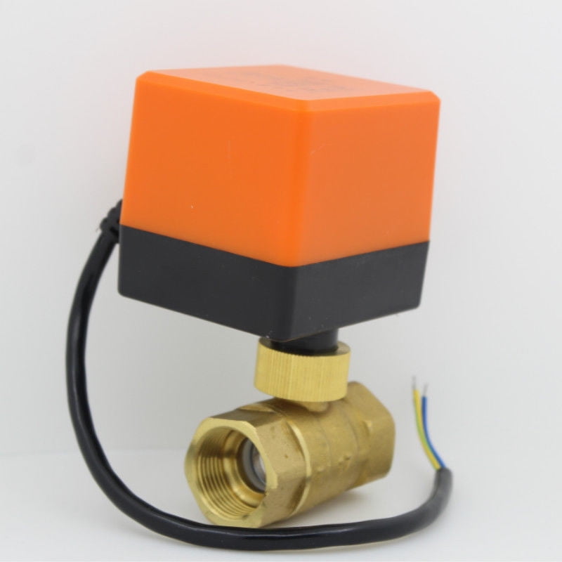 AC 220V AC24V DC12V DC24V electric actuator brass ball valve 2 way Brass Motorized Ball Valve ...