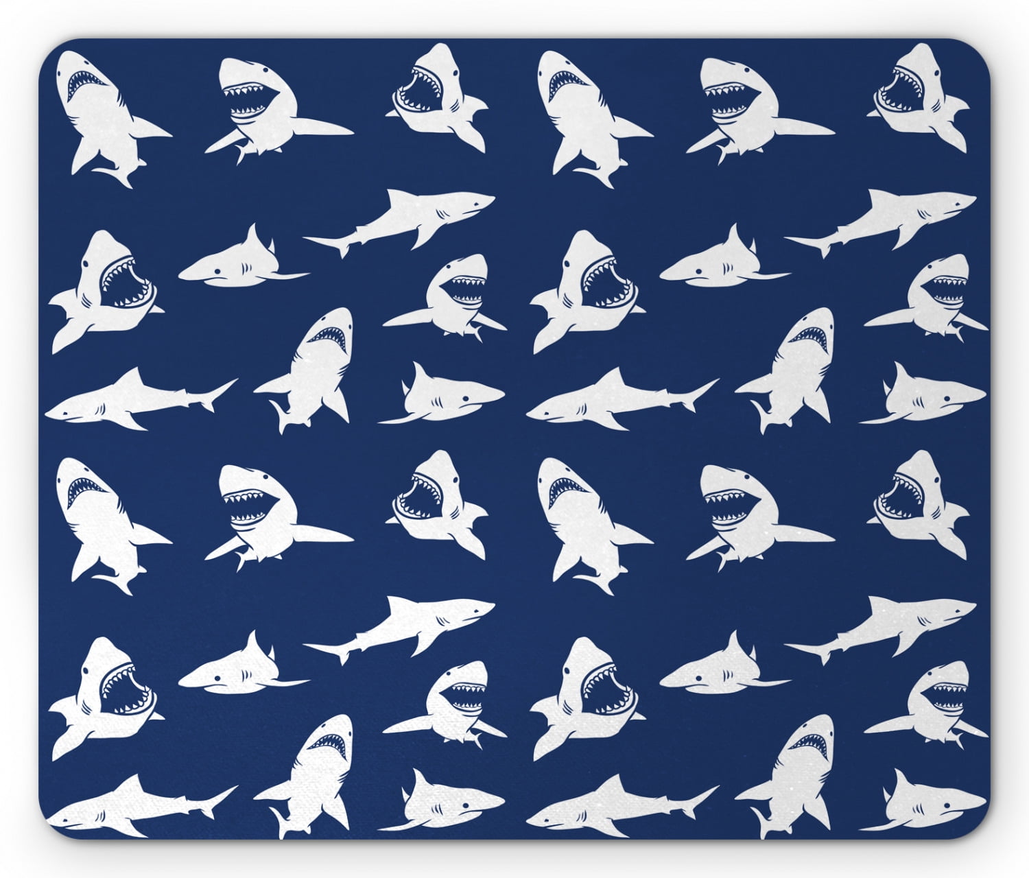 Shark Mouse Pad, Shark Pattern with Various Gestures Have a Bite Danger ...