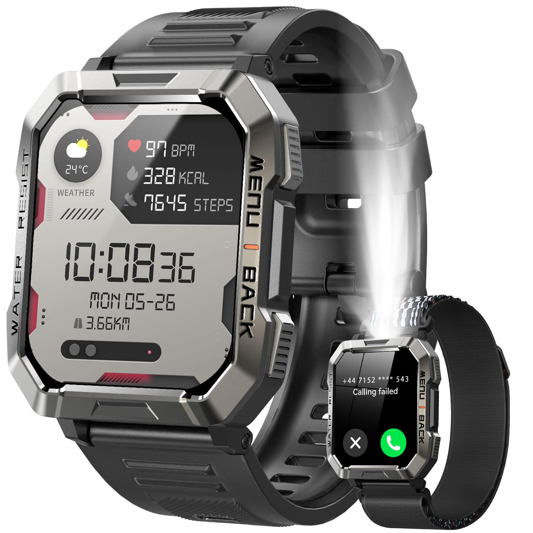 Click here for Iowodo Military Smart Watch For Men (Answer/Make C... prices