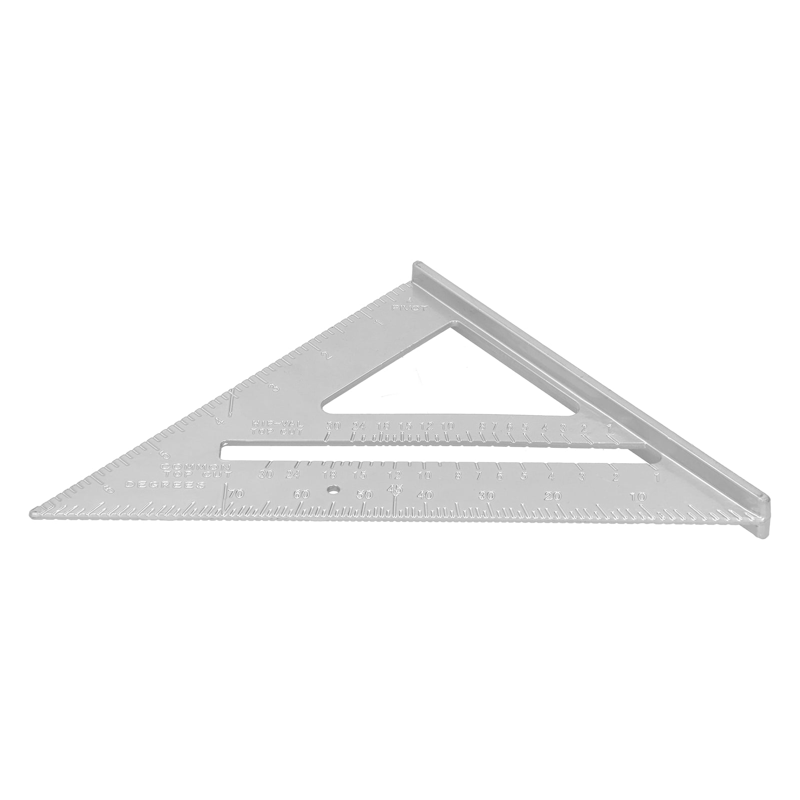 7inch Triangle Ruler Aluminum Alloy Clear Scale Measuring Right Angle ...