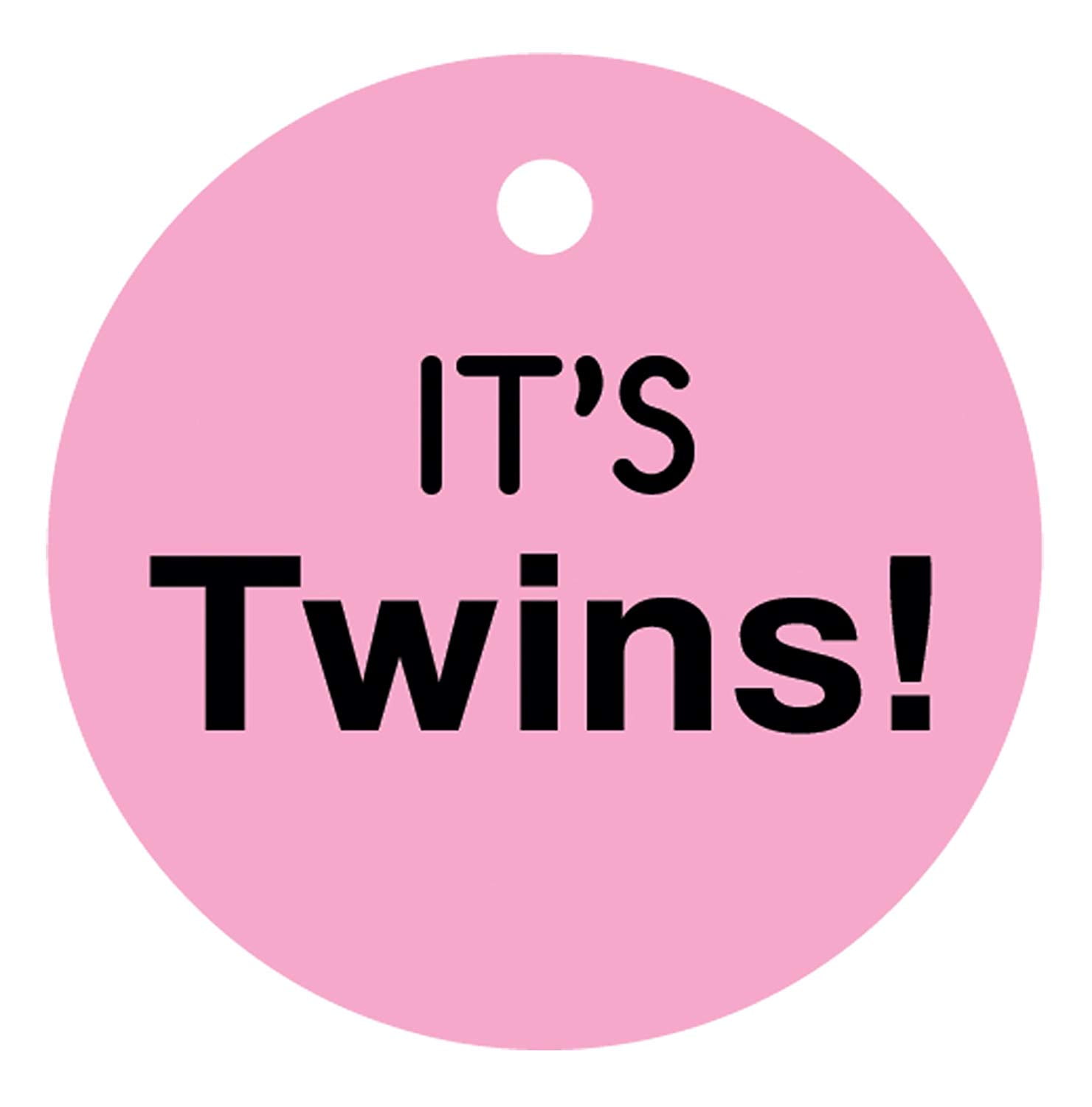 100 PCS Baby Shower Favor Gift Paper Tags It's Twins Cricle Baby Shower ...