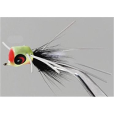 Betts Fishing Lure 1201-8-1 Pop N' Hot Fly Popper Size 8 White Fishing ...