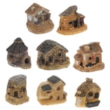 FONDOTIN Miniature Resin House Gray Resin 8Pcs 1.6*1.4*1.4In - Walmart.com