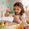 Button Easter Ornament Craft Kits, Make Your Own Button Bunny Easter Egg Carrot Decorations, DIY ...