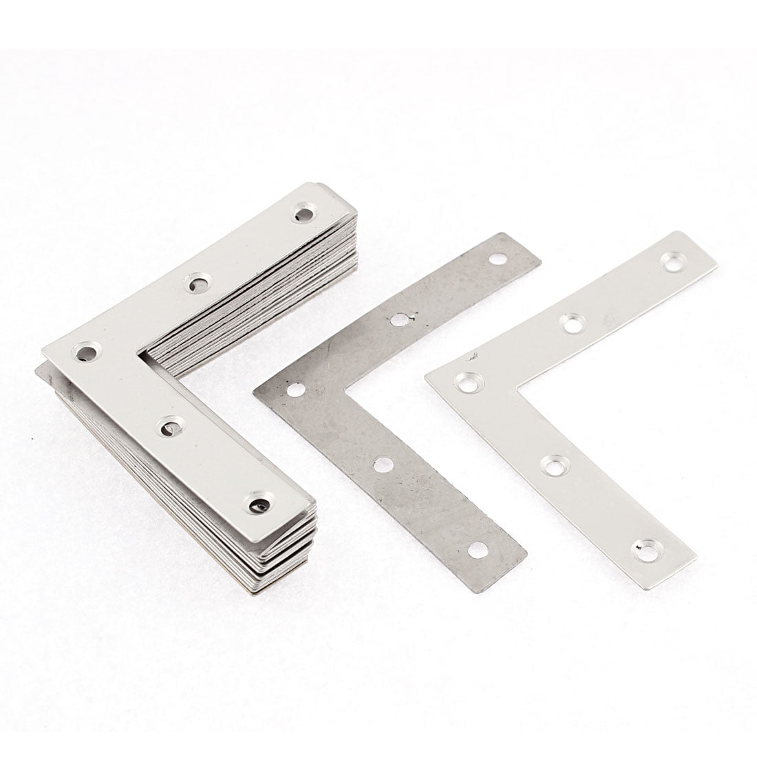 Unique Bargains 20pcs 80mm x 80mm Stainless Steel Flat Corner Brace ...