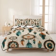 Queen Quilt Bedding Set Abstract Indian Totem Breathable Summer Cooling ...