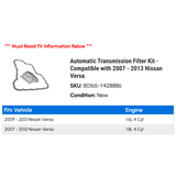 Automatic Transmission Filter Kit - Compatible with 2007 - 2013 Nissan ...