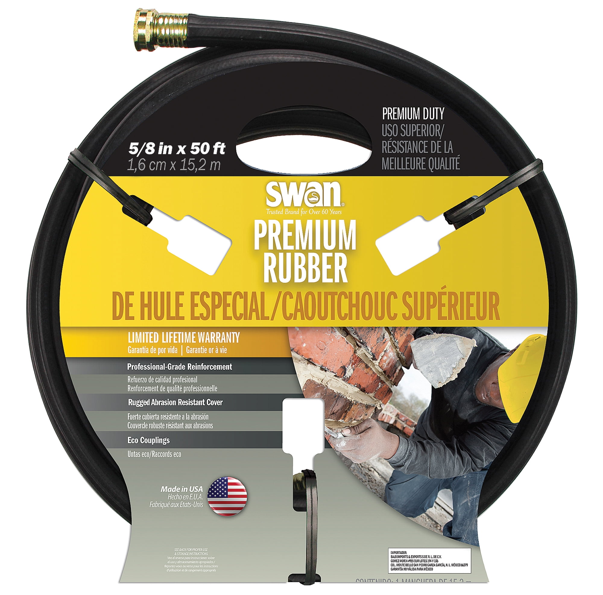 PREMIUM RUBBER HOSE 5/8 X 50' - Walmart.com