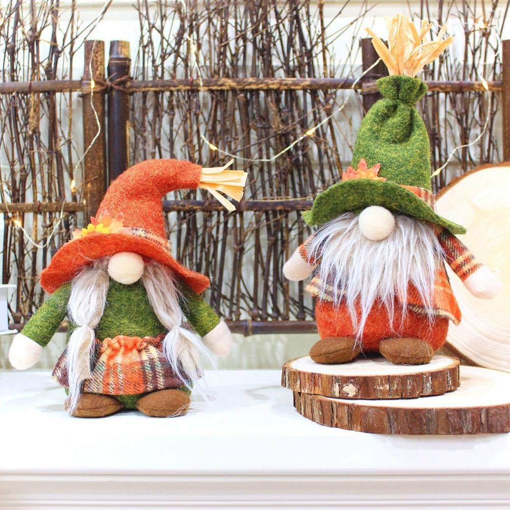 Flannel Fall Gnome Home Décor Statues etna.com.pe